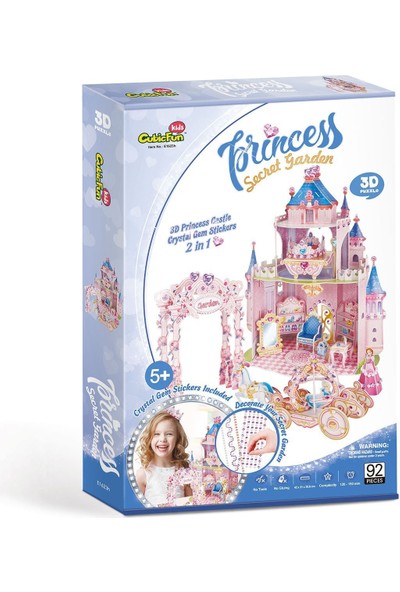 Neco Toys E1623H Cubic Fun, Prenses Gizli Bahçe Şatosu 92 Parça, 3 Boyutlu Puzzle Neco Toys E1623H Cubic Fun, Prenses Gizli Bahçe Şatosu 92 Parça, 3 Boyutlu Puzzle