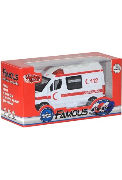 Vardem Oyuncak 588B 8136 Vardem, Sesli Işıklı Ambulans Vardem Oyuncak 588B 8136 Vardem, Sesli Işıklı Ambulans