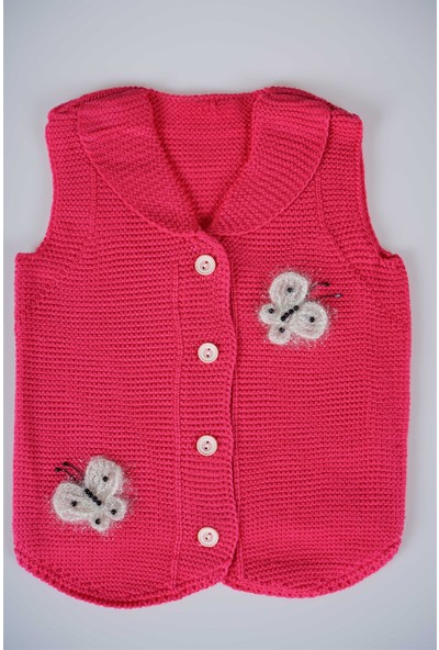 Miniko Kids Yeni Sezon Kız Bebek Düğmeli Örgü Triko Yelek Miniko Kids Yeni Sezon Kız Bebek Düğmeli Örgü Triko Yelek