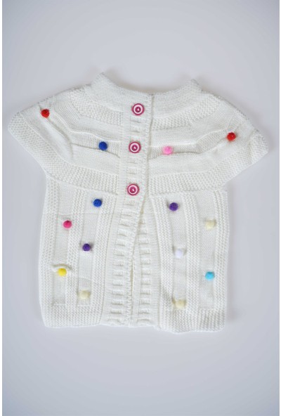 Miniko Kids Yeni Sezon Kız Bebek Düğmeli Örgü Triko Yelek