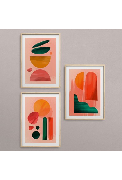 Çerçeveli 3 Parça Tablo Seti