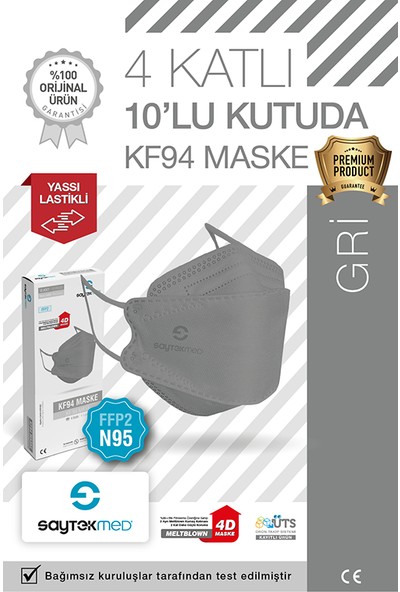 Saytek Med KF94 Maske (10 Adet / 1 Kutu) Saytek Med KF94 Maske (10 Adet / 1 Kutu)