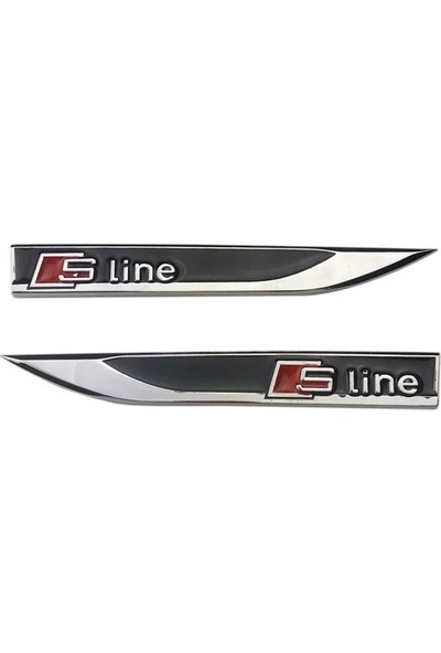 HLD Audi S Line Logo Amblem Çamurluk Yazısı 2 Adet HLD Audi S Line Logo Amblem Çamurluk Yazısı 2 Adet