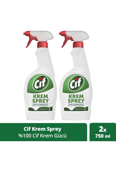 Cif Krem Sprey Cif Krem Gücü 750 ml X 2 Adet