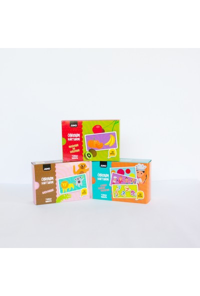JUNO PAPER Öğrenim Kartları - 3'lü Set JUNO PAPER Öğrenim Kartları - 3'lü Set