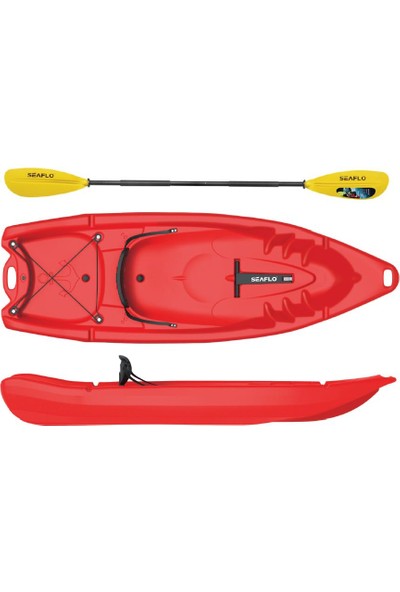 Seaflo Tek Kişilik Yetişkin Kano Kırmızı Su Sporları Kürek Sporu Seaflo Tek Kişilik Yetişkin Kano Kırmızı Su Sporları Kürek Sporu