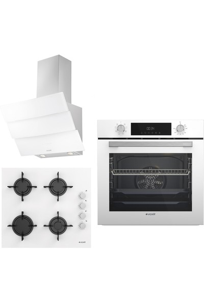 Arçelik Beyaz Inci Ankastre Set (Arc P13YEB-ARC 607EM1B-AFC 340B)