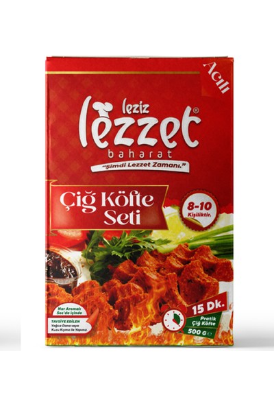 Leziz Lezzet Çiğ Köfte Seti Acılı 500 gr Leziz Lezzet Çiğ Köfte Seti Acılı 500 gr