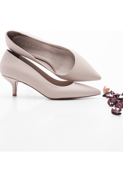 Marjin Kadın Stileto Sivri Burun Topuklu Ayakkabı Reyza