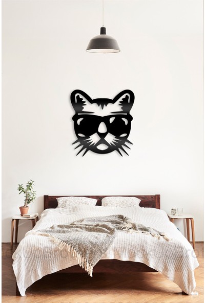 Lord Reklam Havalı Kedi 50X50 Pleksi Duvar Tablosu