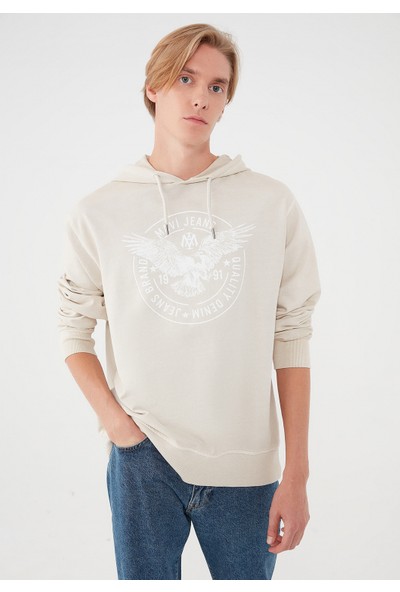 Mavi Erkek Kartal Baskılı Bej Sweatshirt 066425-35391