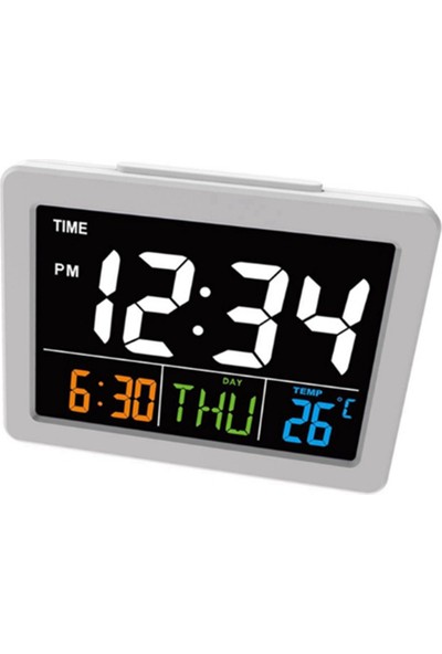 JunChang Sıcaklık Alarmı Öğrenci ile 6 - Inç Renkli Büyük Ekran LCD Elektronik Saat (Yurt Dışından) JunChang Sıcaklık Alarmı Öğrenci ile 6 - Inç Renkli Büyük Ekran LCD Elektronik Saat (Yurt Dışından)