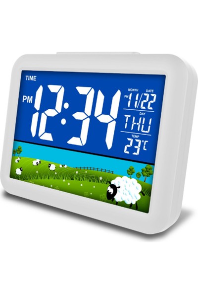 JunChang 12 - Inç Akıllı LCD Renkli Ekran Saati Öğrenci Başucu Çalar Saat - Yeşil (Yurt Dışından) JunChang 12 - Inç Akıllı LCD Renkli Ekran Saati Öğrenci Başucu Çalar Saat - Yeşil (Yurt Dışından)