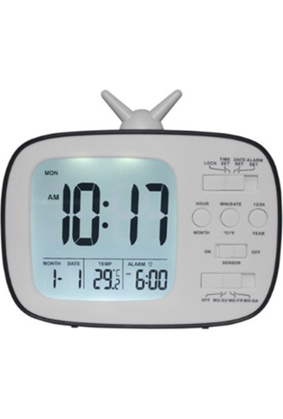 JunChang Çocuklar Için 3 Inç LCD Elektronik Saat Işığa Duyarlı Çalar Saat - Siyah (Yurt Dışından) JunChang Çocuklar Için 3 Inç LCD Elektronik Saat Işığa Duyarlı Çalar Saat - Siyah (Yurt Dışından)