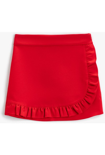 Koton Fırfırlı Mini Etek Standart Bel