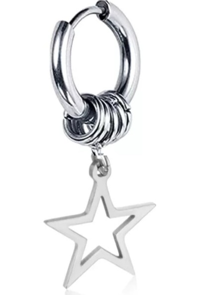 Çelik Sallantılı Yıldız Bayan Erkek Küpe Çelik Sallantılı Yıldız Bayan Erkek Küpe