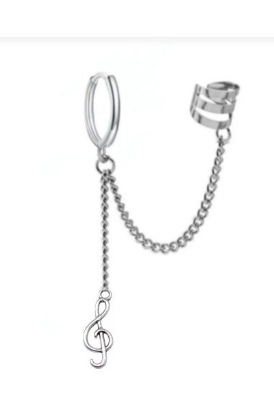 Üst Sıkıştırma Alt Delikli Sol Anahtarı Sallantılı Küpe