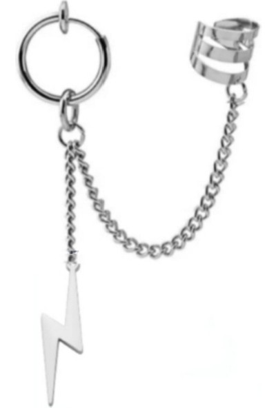 2'li Şimşek Figürlü Sallantılı Küpe (Ikisi Deliksiz)