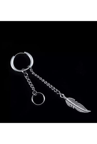 Takıconcept Gothic Punk Halkalı Zincir Sarkaç Tüy Küpe Takıconcept Gothic Punk Halkalı Zincir Sarkaç Tüy Küpe