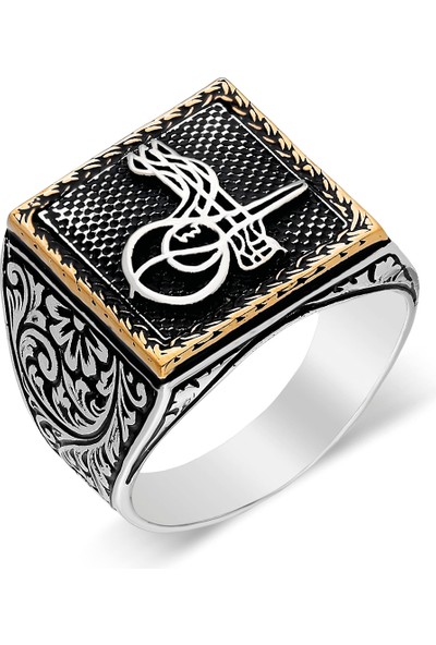 Tuğra Desenli 925 Ayar Gümüş Yüzük Tuğra Desenli 925 Ayar Gümüş Yüzük