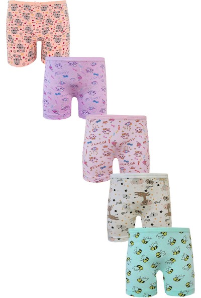 Bkmc 5li Kota Kız Çocuk Likralı Boxer Pamuklu Esnek Uzun Paçalı Don Bkmc 5li Kota Kız Çocuk Likralı Boxer Pamuklu Esnek Uzun Paçalı Don