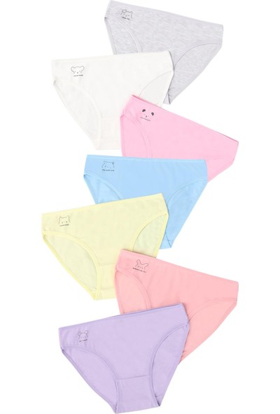 Domikids Kız Çocuk Renkli Pamuklu Likralı Külot 7'li Paket 79500-18 Domikids Kız Çocuk Renkli Pamuklu Likralı Külot 7'li Paket 79500-18