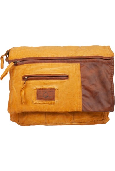 Old Cotton Cargo Unisex Omuz Çantası Laptop Çantası 7188 Hardal Renk -35*30*16 cm Old Cotton Cargo Unisex Omuz Çantası Laptop Çantası 7188 Hardal Renk -35*30*16 cm
