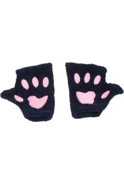 Afillix Concept Lacivert Pati Tasarım Parmak Ucu Açık Eldiven