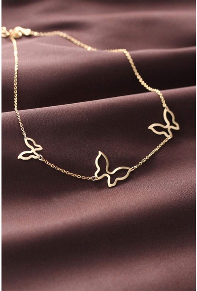 Kelebek Tasarımlı Kadın Kolye