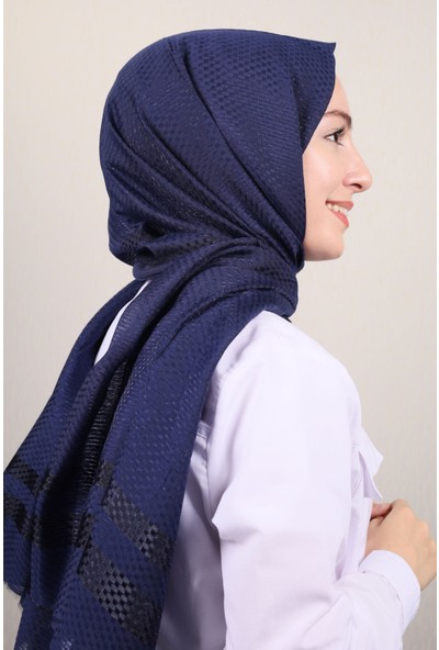 Bensu Düz Renk Yakut Abiyelik Şal - Desen-01 - Lacivert Bensu Düz Renk Yakut Abiyelik Şal - Desen-01 - Lacivert