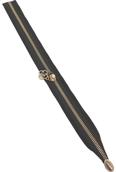 Angel Çanta Aksesuar Tek Stoplu 45 cm Fermuar Light Gold Metal Siyah Renk Angel Çanta Aksesuar Tek Stoplu 45 cm Fermuar Light Gold Metal Siyah Renk