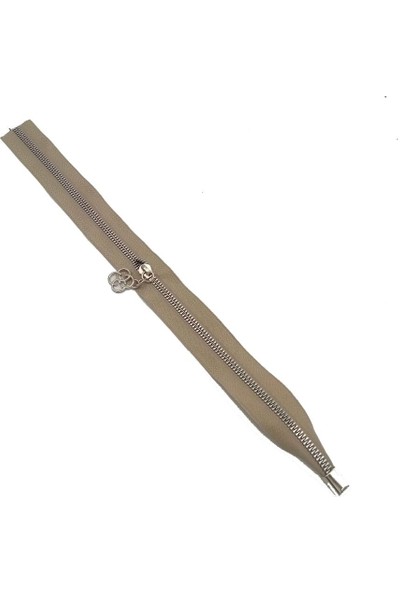 Angel Çanta Aksesuar Tek Stoplu 45 cm Fermuar Gümüş Metal Bej Renk Angel Çanta Aksesuar Tek Stoplu 45 cm Fermuar Gümüş Metal Bej Renk