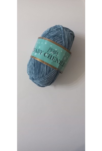 Peria Bayby Chenılle Kadife Ip Kot Mavisi