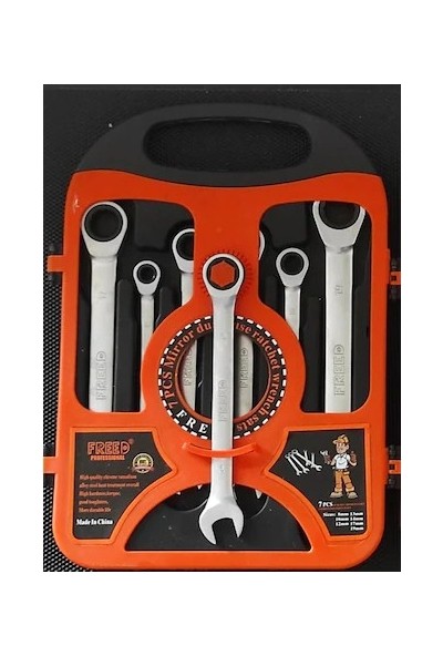 Freed 7 Parça Cırcır Anahtar Seti Cırcır Set 8 19 mm Freed 7 Parça Cırcır Anahtar Seti Cırcır Set 8 19 mm