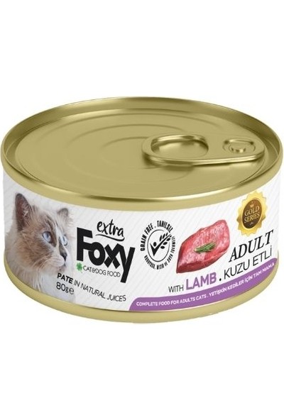 Foxy Ekstra Kuzu Etli Yetişkin Kedi Maması 80GR x 12 Adet Foxy Ekstra Kuzu Etli Yetişkin Kedi Maması 80GR x 12 Adet