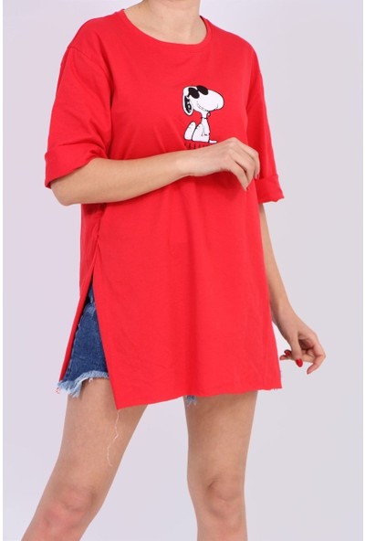 İnobag Feeling Cool Baskılı Tişört Kırmızı İnobag Feeling Cool Baskılı Tişört Kırmızı