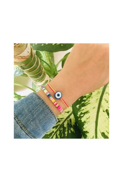 Pearl Beads Feel&chıll Fimo Ip 2'li Bileklik Set