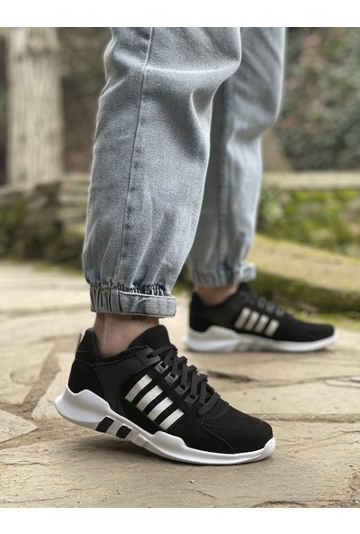 Co Shoes CO705 Bağcıklı Siyah Beyaz Taban Erkek Spor Ayakkabı