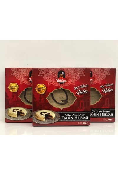 Tatlan Çikolata Soslu Tahin Helvası 400 gr x 3 Adet Tatlan Çikolata Soslu Tahin Helvası 400 gr x 3 Adet