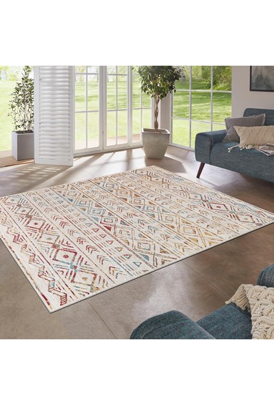 Estiva Home Modern Iskandinav Halı Renkli Garden 01745A