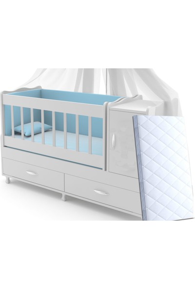 By Golden Dolaplı Büyüyen Beşik Yatak Hediyeli