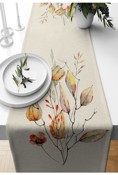 Kate Louise Botanik Çiçek Bohem Temalı 140X40 cm Dijital Baskılı Runner Kate Louise Botanik Çiçek Bohem Temalı 140X40 cm Dijital Baskılı Runner