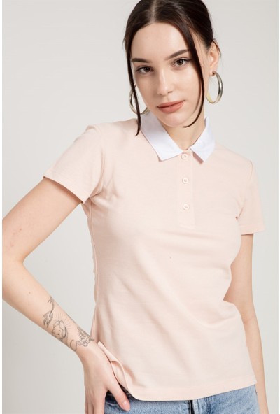 Jahr Marc Pembe Slim Fit Klasik Düz Kadın Polo Yaka T-Shirt Jahr Marc Pembe Slim Fit Klasik Düz Kadın Polo Yaka T-Shirt