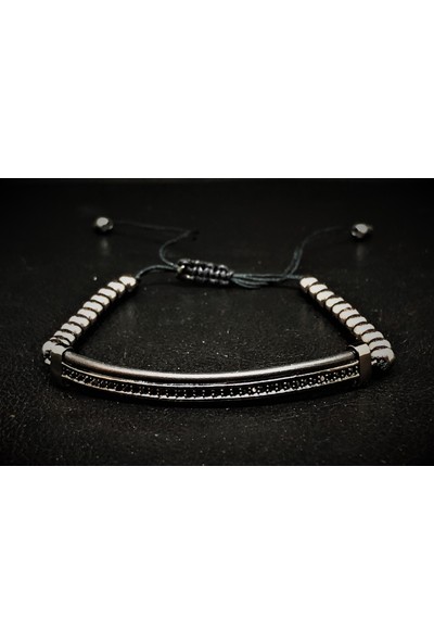 Orhan Güneş Gümüş Hematit Doğaltaş Bileklik Orhan Güneş Gümüş Hematit Doğaltaş Bileklik