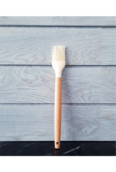 Krommet Bambu Saplı Silikon Yumurta Fırçası