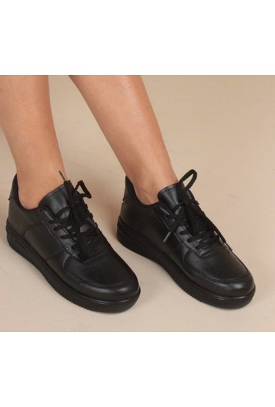 Yuna Kadın Siyah Spor Ayakkabı Sneaker AYST41 40