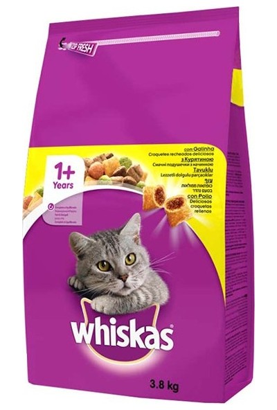 Whiskas Tavuklu ve Sebzeli Yetişkin Kedi Maması 3,8 kg Whiskas Tavuklu ve Sebzeli Yetişkin Kedi Maması 3,8 kg