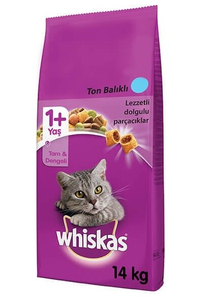 Whiskas Ton Balık ve Sebzeli Yetişkin Kedi Maması 14 kg Whiskas Ton Balık ve Sebzeli Yetişkin Kedi Maması 14 kg