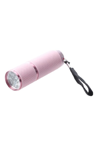 Charge Wuben Açık Mini Pembe Kauçuk Kaplı 9-Led El Feneri 100-200 M Charge Wuben Açık Mini Pembe Kauçuk Kaplı 9-Led El Feneri 100-200 M