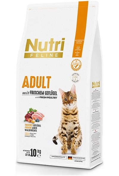 Nutri Feline Adult Poultry Kümes Hayvanlı Yetişkin Kedi Maması 10 kg Nutri Feline Adult Poultry Kümes Hayvanlı Yetişkin Kedi Maması 10 kg